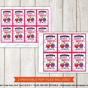 Fruit Snack Valentine Tags - Printable Valentine Fruit Snack Labels ...