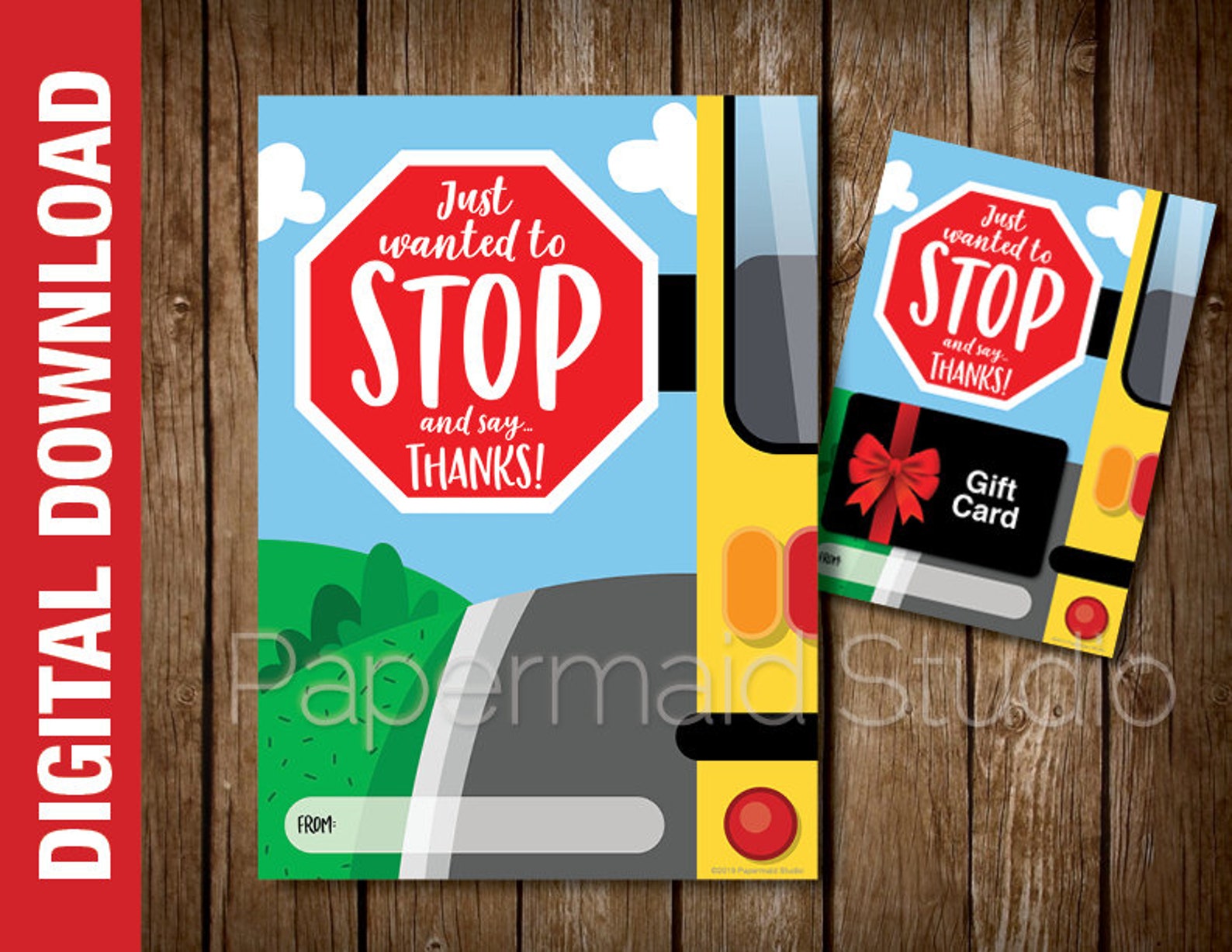 Free printable thank you bus driver cards - gastjoy