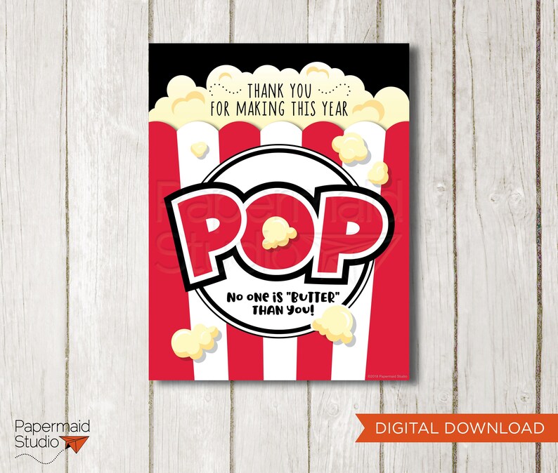Teacher Appreciation Printable Popcorn Sign Employee - Etsy