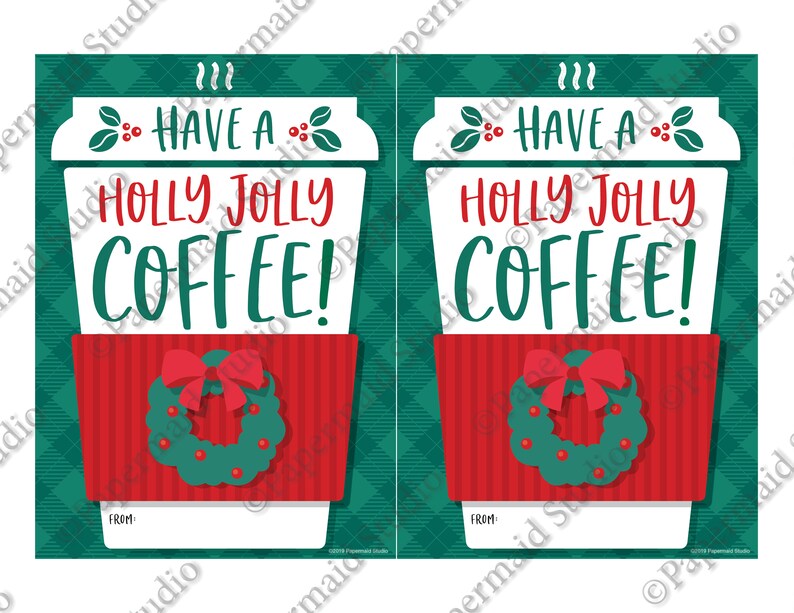PRINTABLE Christmas Coffee Gift Card Holder - Teacher Christmas Gift ...