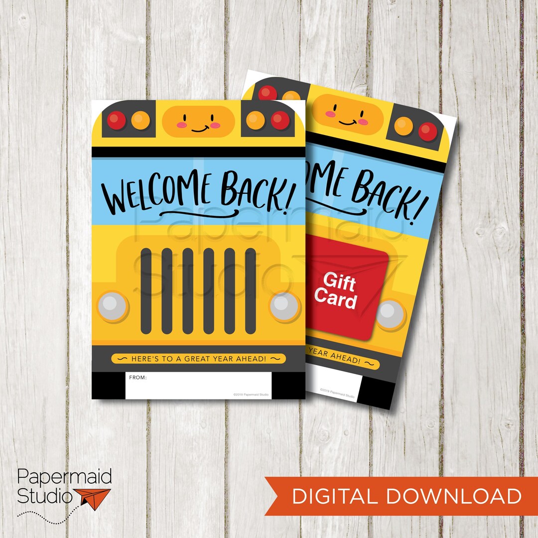 Bus Driver Card Printable - Welcome Back Bus Driver Gift - First Day of ...