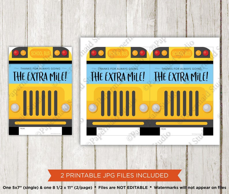 Bus Driver Gift - Bus Driver Appreciation - Bus Driver Thank You Card ...