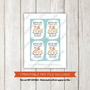 Employee Appreciation Gift - Socks Tag Printable - Staff Thank You Card ...