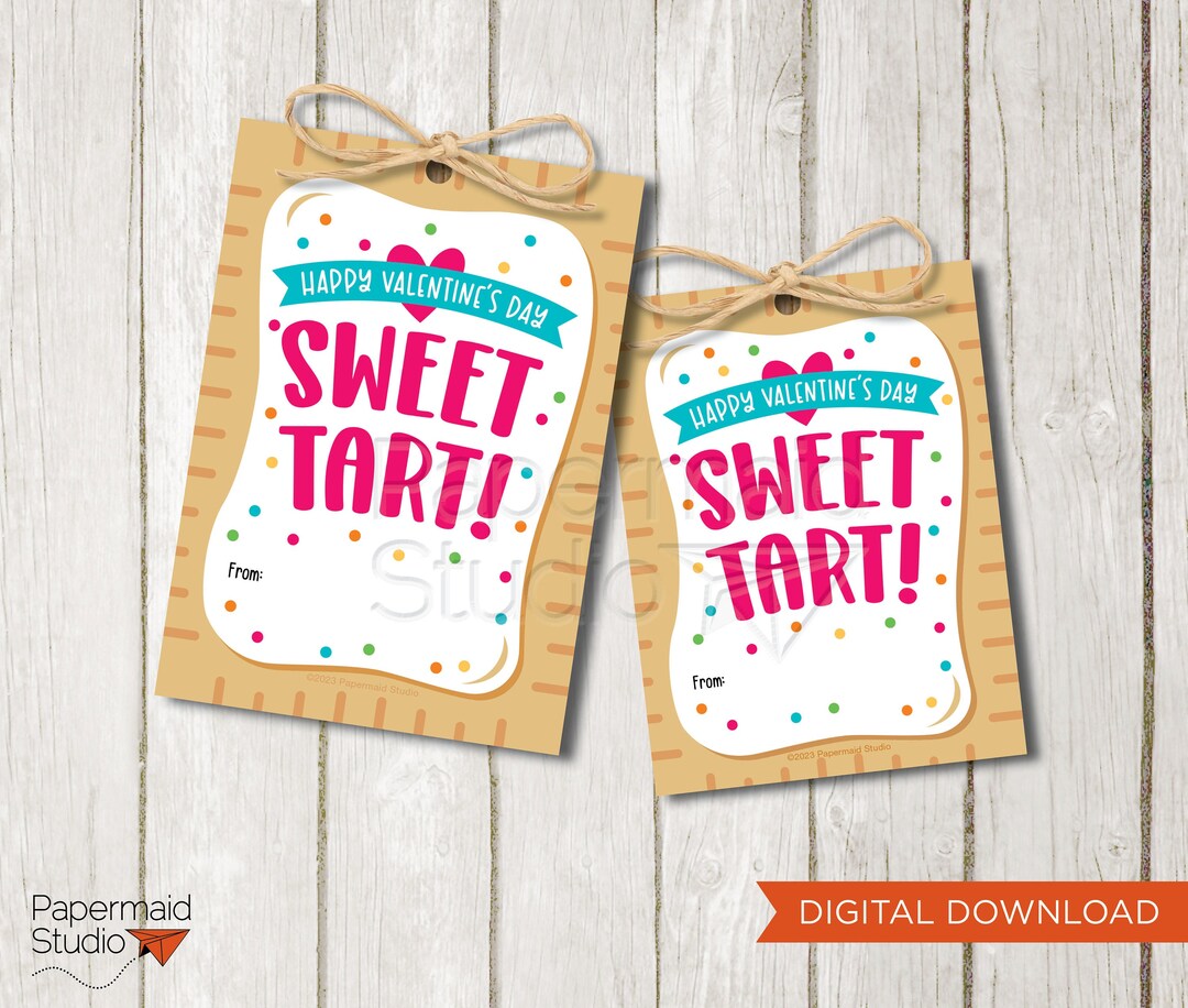 Pop Pastry Valentine Tags - Printable Valentine Toaster Tart Labels ...