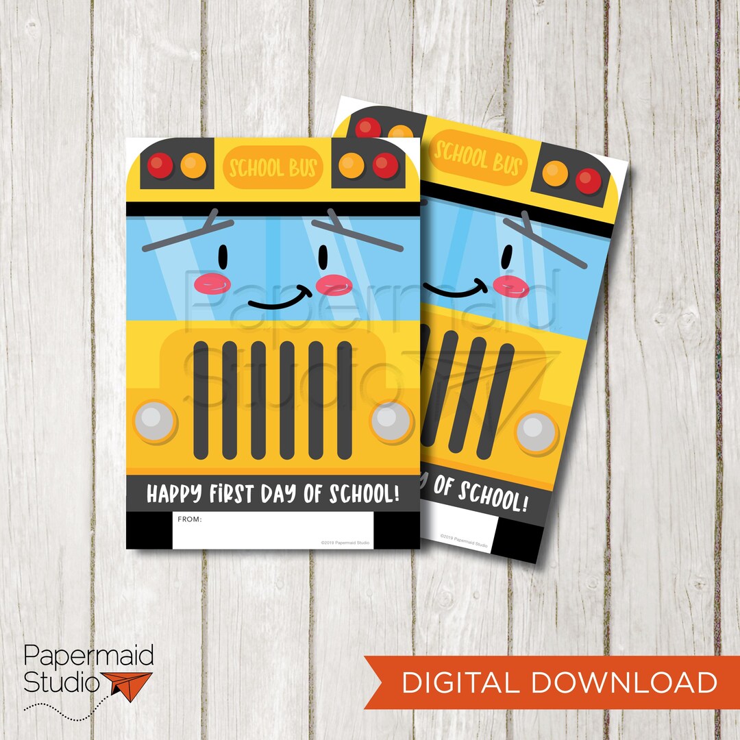Back to School Bus Driver Card Printable Welcome Back Bus Driver Gift ...