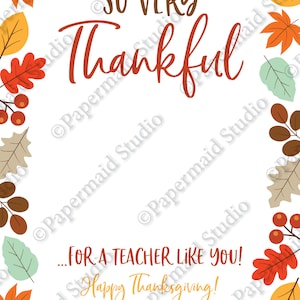 PRINTABLE Teacher Thanksgiving Gift Card Holder - School Teacher ...