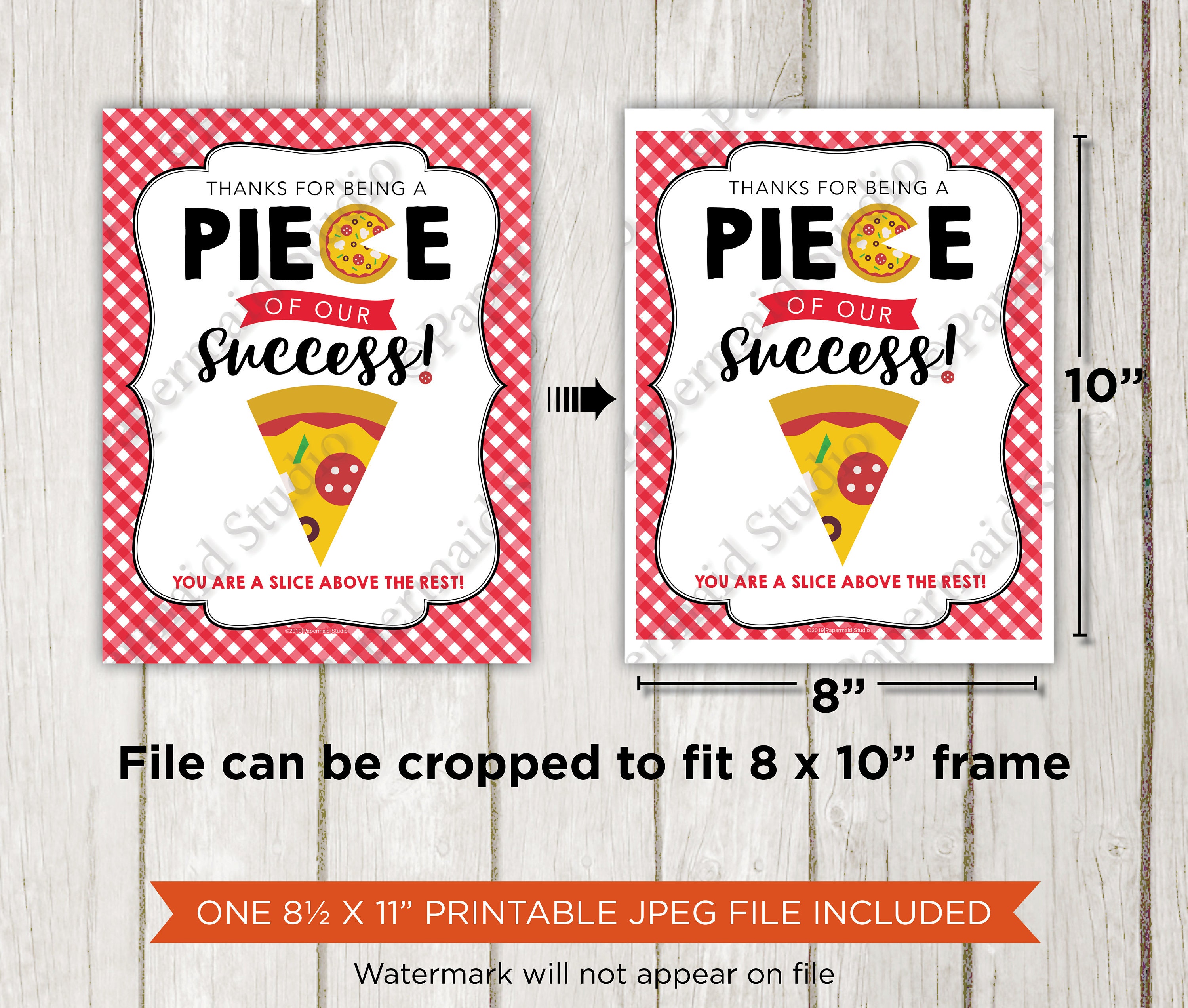 Pizza Teacher Appreciation Printable Employee Appreciation - Etsy UK