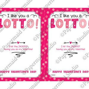 PRINTABLE Lottery Ticket Valentine Card - Lotto Ticket Valentine's Day ...