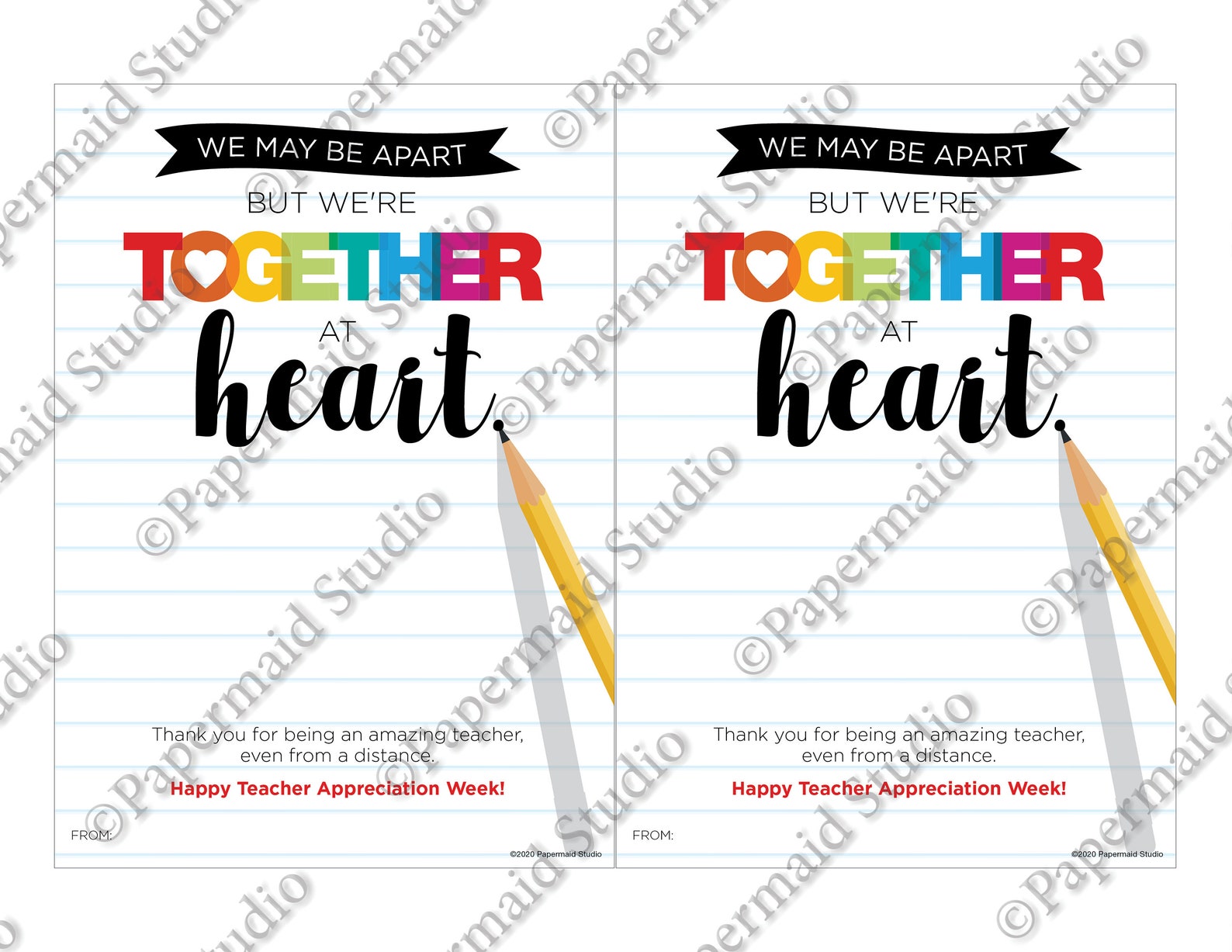 PRINTABLE Teacher Appreciation Week Card Virtual Teacher - Etsy