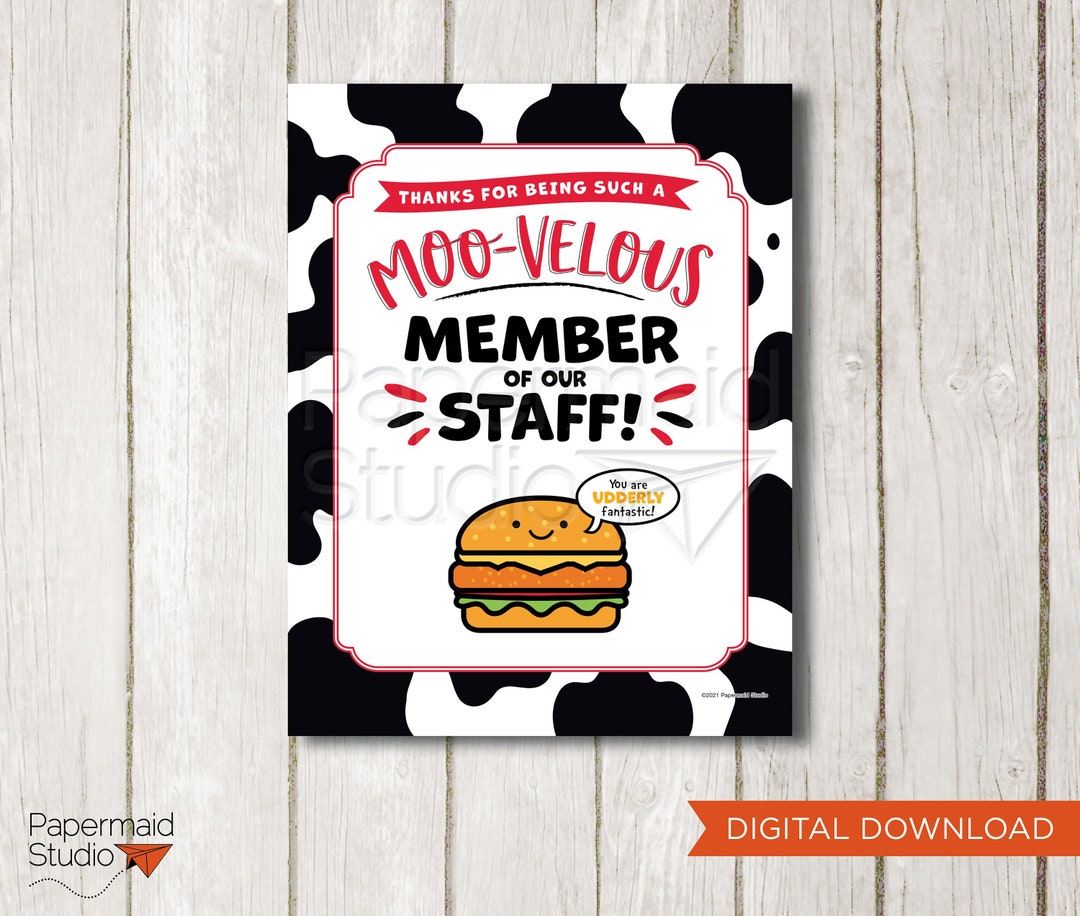 Employee Appreciation Gift - Teacher Appreciation Chicken Printable ...