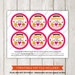 Valentine Orange Cup Tags Printable Orange Valentine Labels Valentine ...