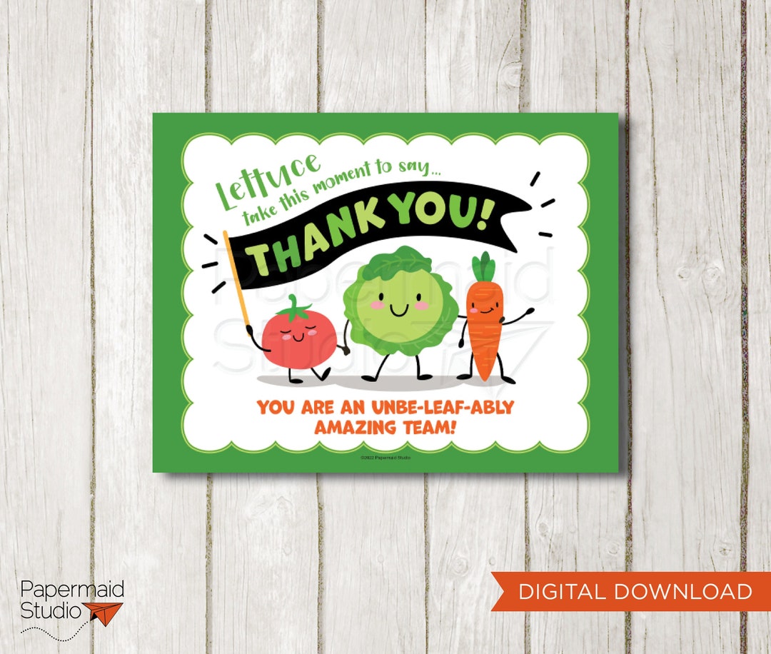 Employee Appreciation Printable - Salad Bar Sign - Teacher Appreciation ...