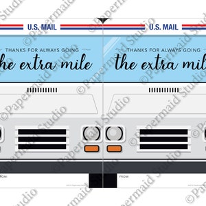 PRINTABLE Letter Carrier Thank You Card Postal Worker Mail Person Gift ...