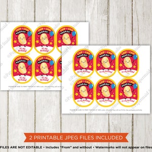 Birthday Chip Labels - Potato Chip Printable Tags - Chip Chip Hooray ...