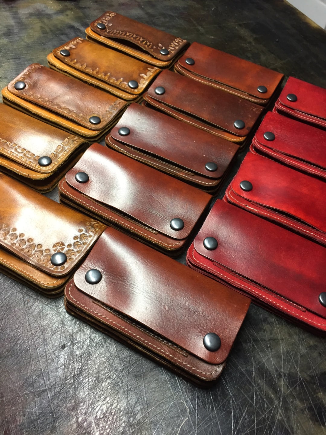 Leather Biker Wallet / Leather Chain Wallet / Leather Trucker Wallet - Etsy