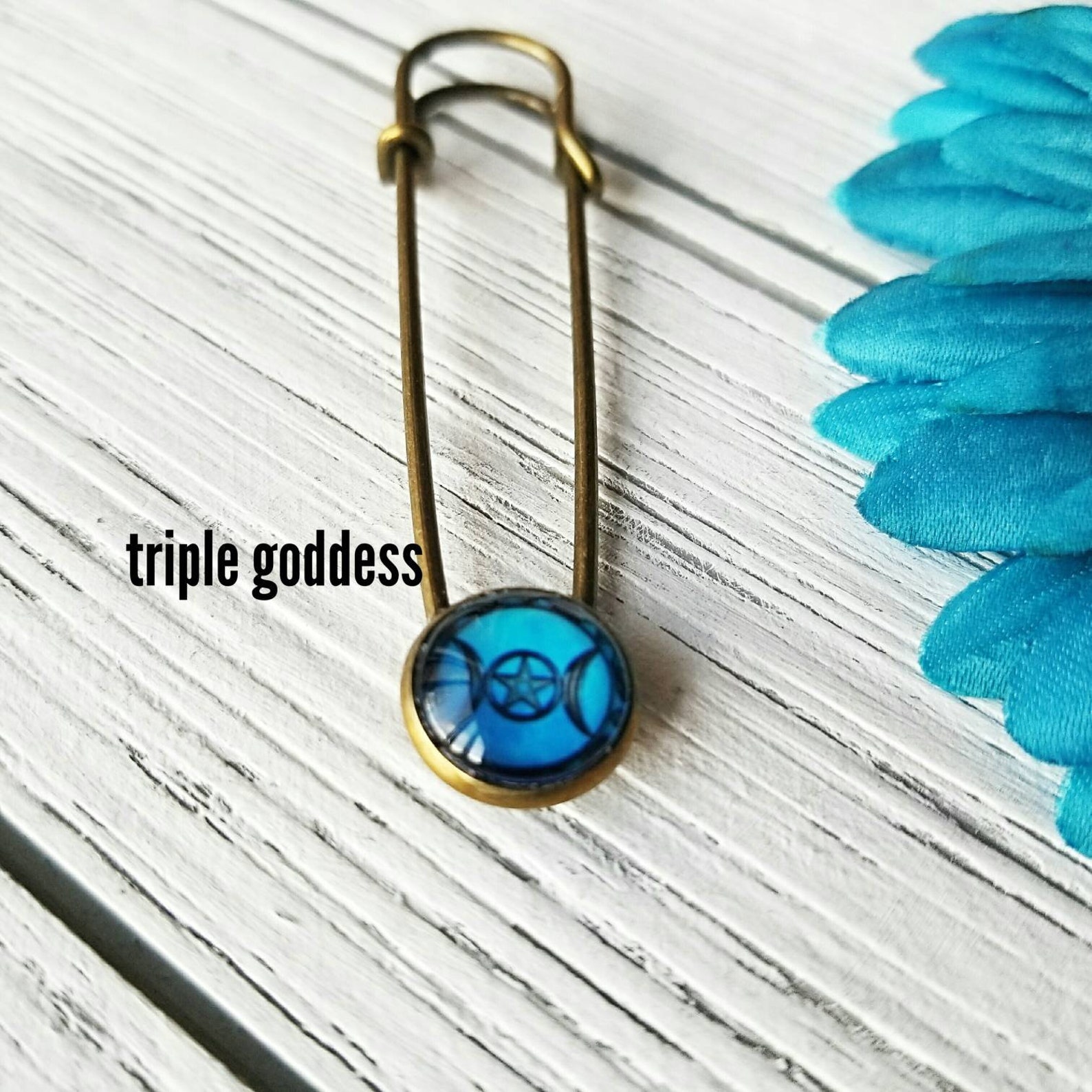 Pentacle Safety Pin Safety Pin Pentacle Pentagram Brooch - Etsy