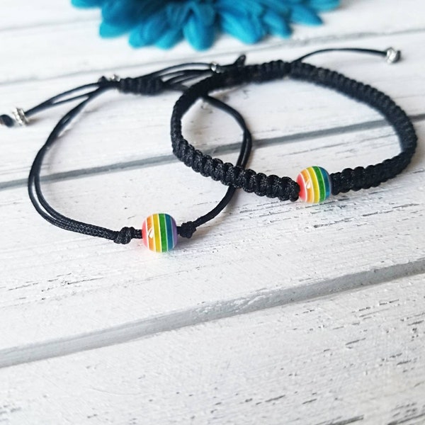 Rainbow Bead Bracelet - Etsy