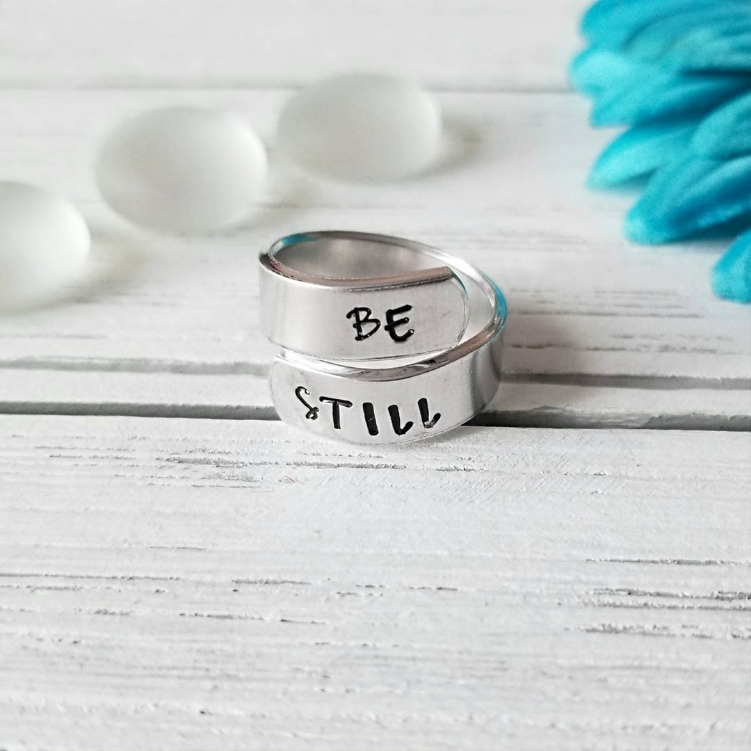 Be Still Ring, Aluminum Ring, Wrap Ring, Ring, Aluminum Wrap Ring ...