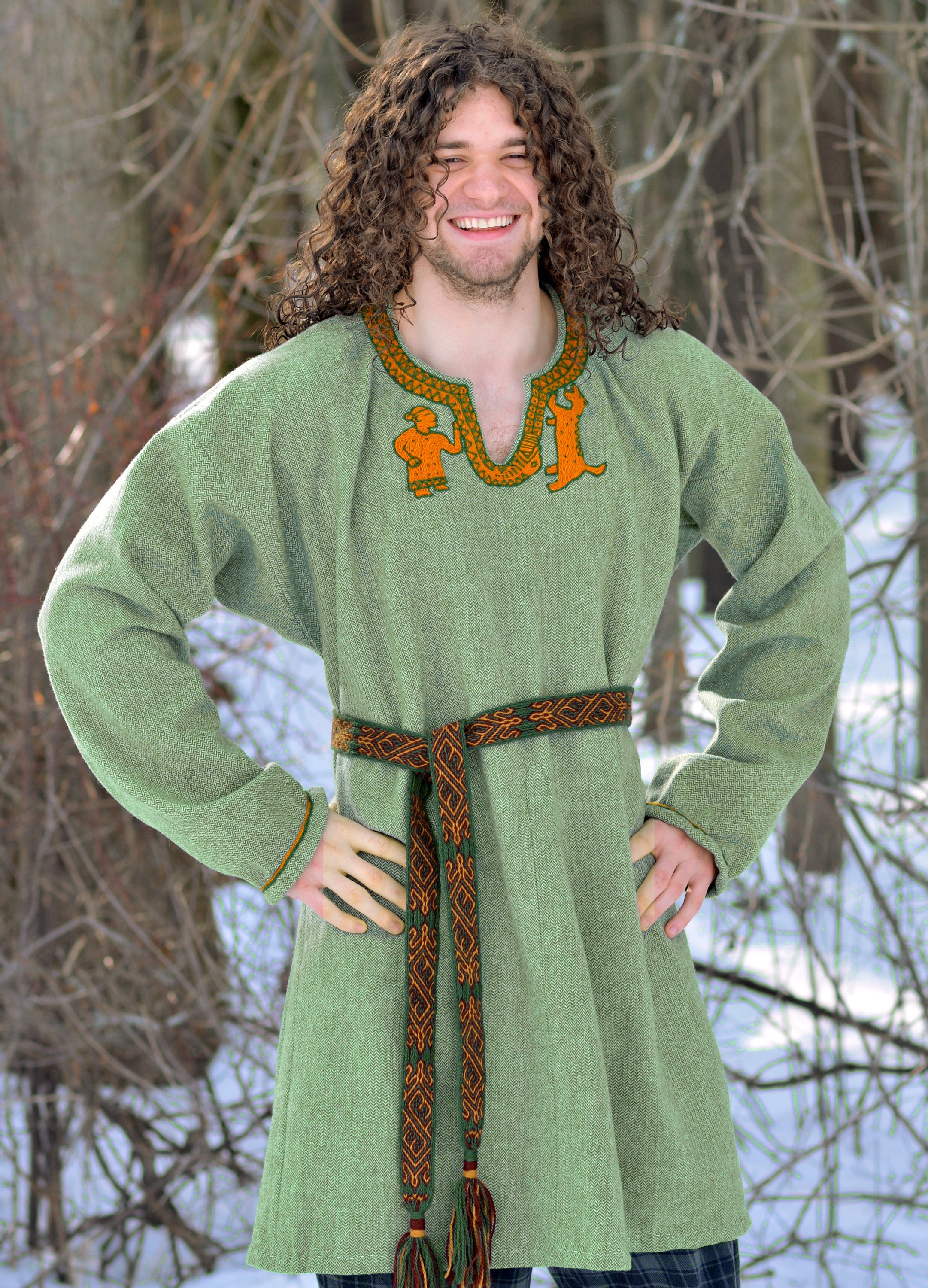 Wool Embroidered Viking Tunic - Etsy
