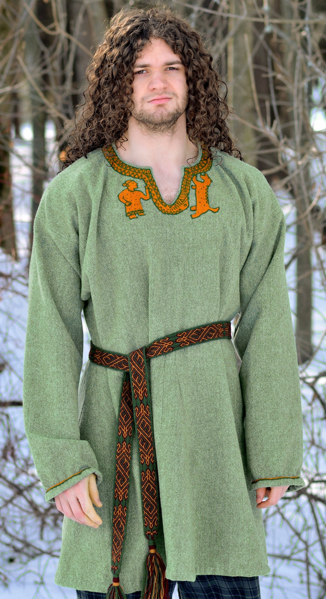 Wool Embroidered Viking Tunic - Etsy