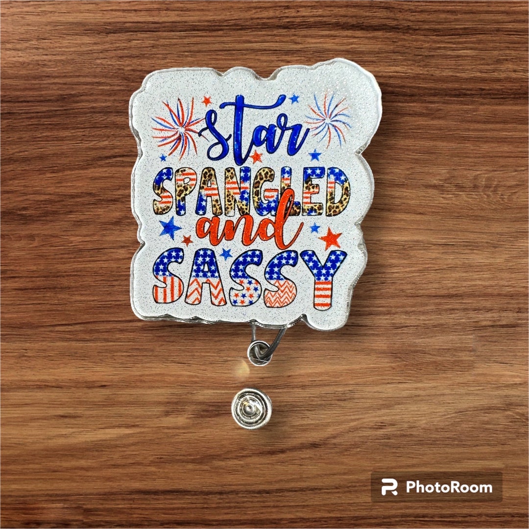 Star Spangled and Sassy Badge Reel - Etsy