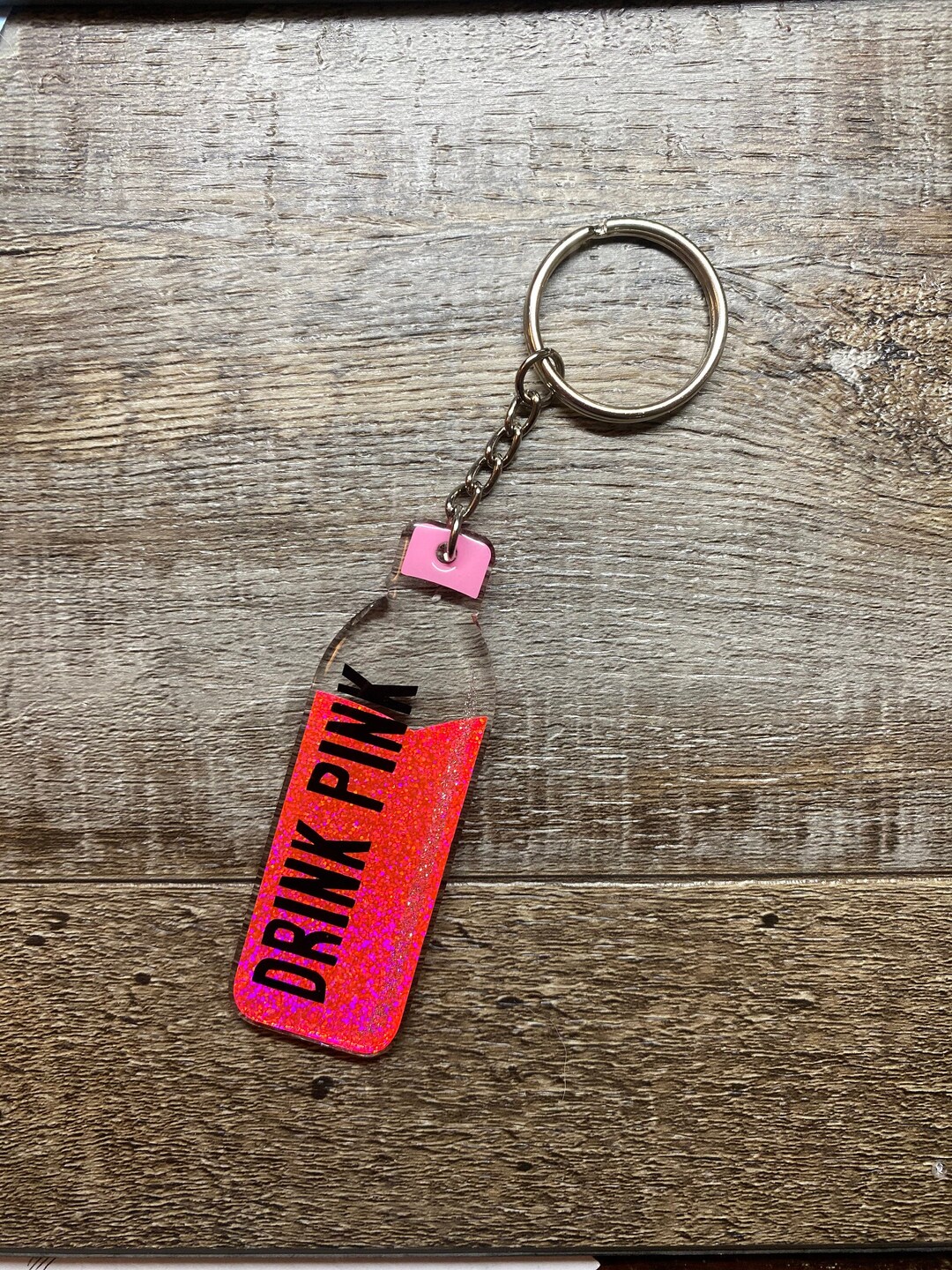 Drink Pink Keychain Pink Drink Gut Health Microbiome - Etsy