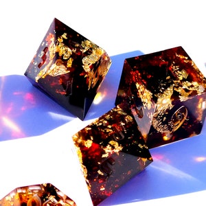 Infernal Engine - Karlach BG3 - Red and Gold Handmade Sharp Polyhedral ...