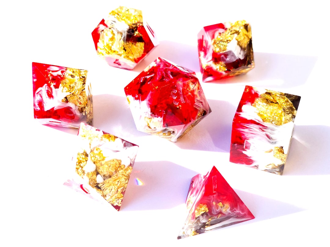 Bloodlines Astarion BG3 Gold, Red, and Black Handmade Sharp Edge Resin ...