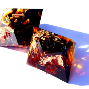 Infernal Engine - Karlach BG3 - Red and Gold Handmade Sharp Polyhedral ...