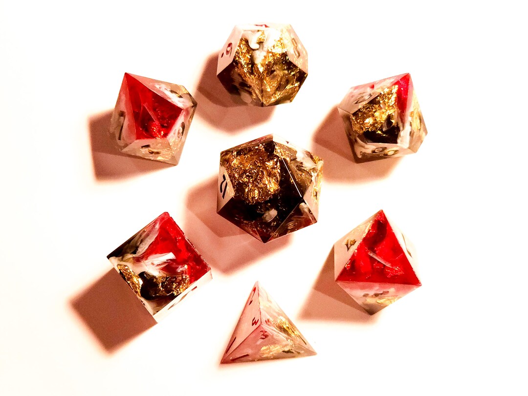 Bloodlines Astarion BG3 Gold, Red, and Black Handmade Sharp Edge Resin ...