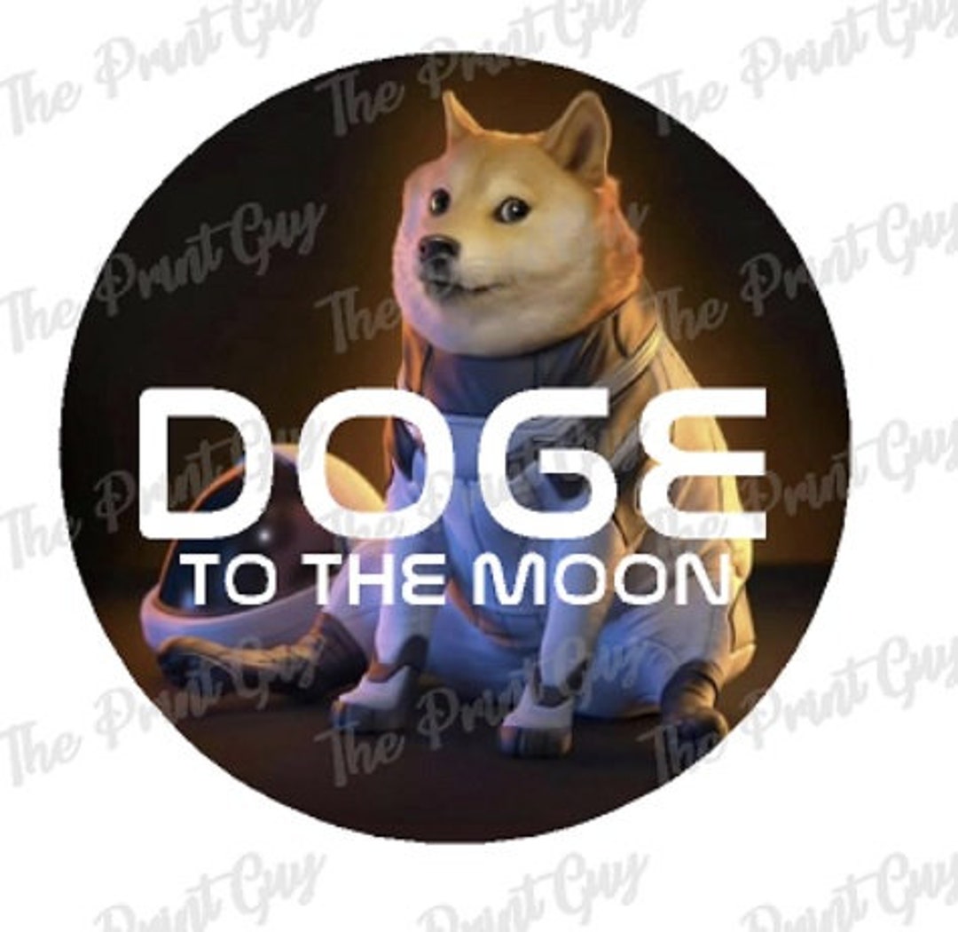 Dogecoin Decal Sticker Waterproof Space 3.5 - Etsy