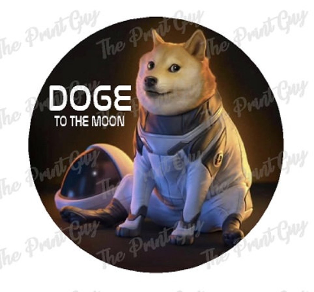 Dogecoin Decal Sticker Waterproof Space 3.5'' - Etsy