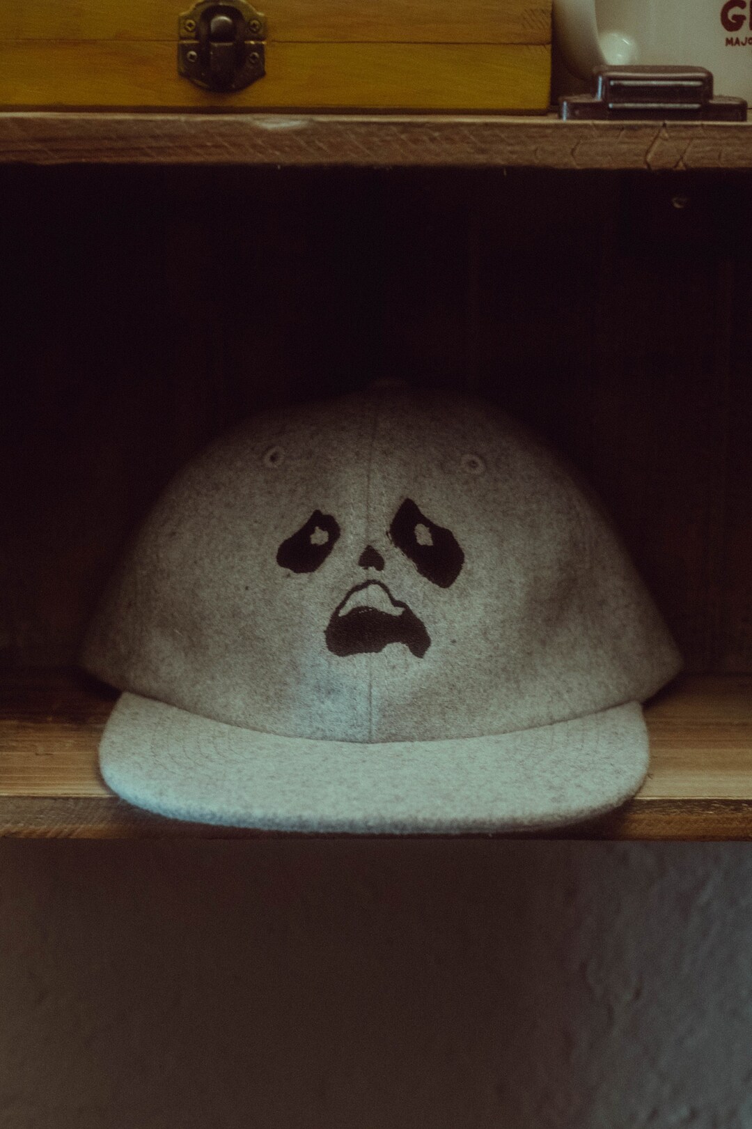 Sad Ghost // Retro Inspired Wool Cap - Etsy
