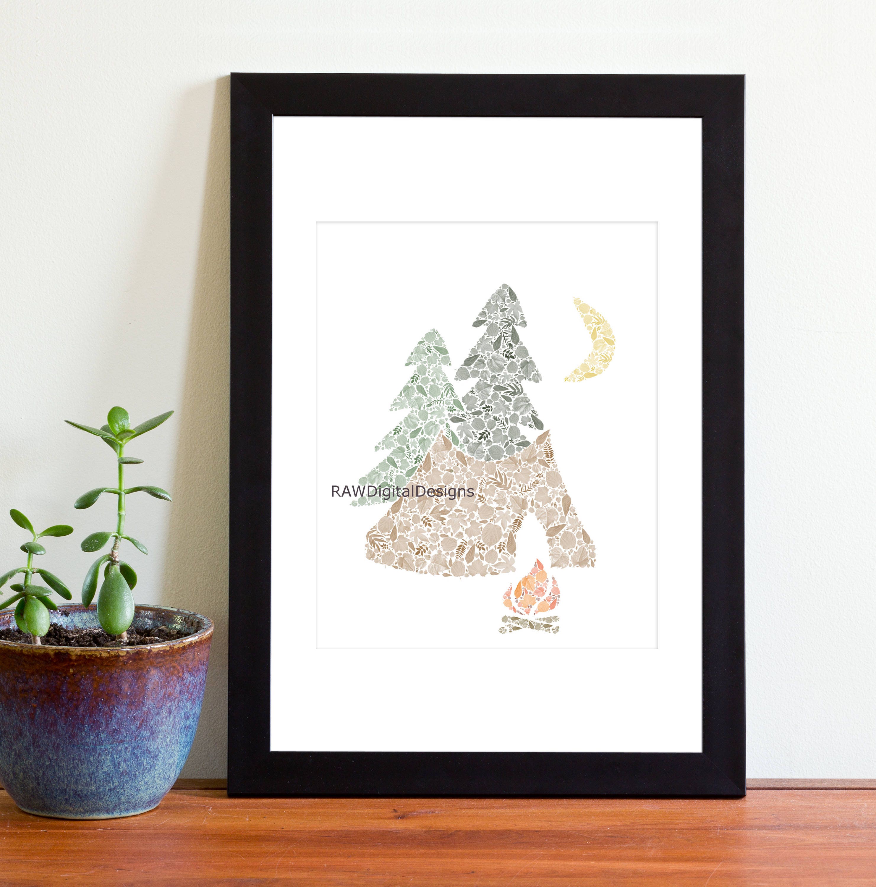 Camping Theme Printable Wall Art- Camping Wall Decor/outdoortheme Wall ...