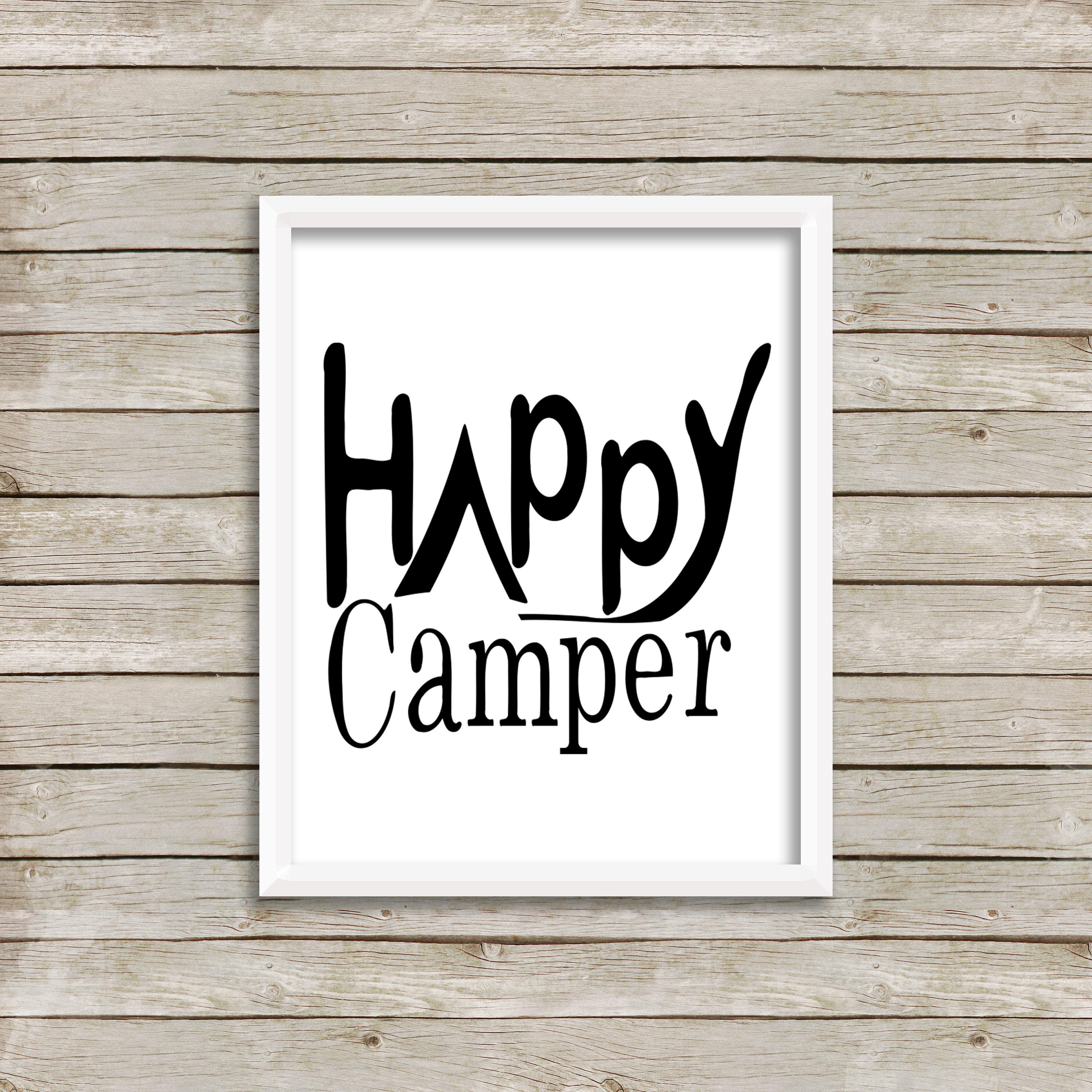 Happy Camper Printable-camper Theme Printable/outdoor Printable/camping ...