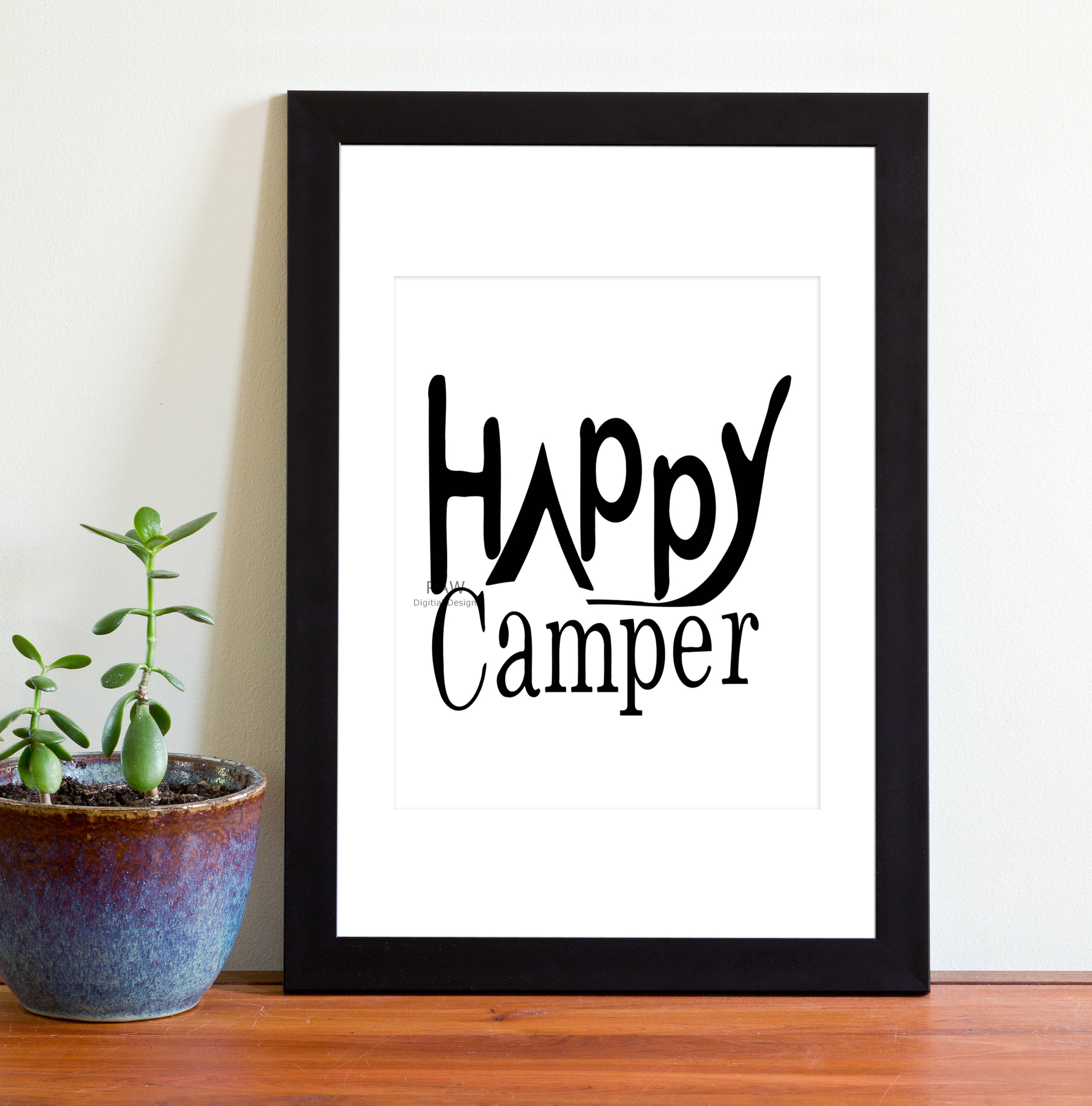 Happy Camper Printable-camper Theme Printable/outdoor Printable/camping ...