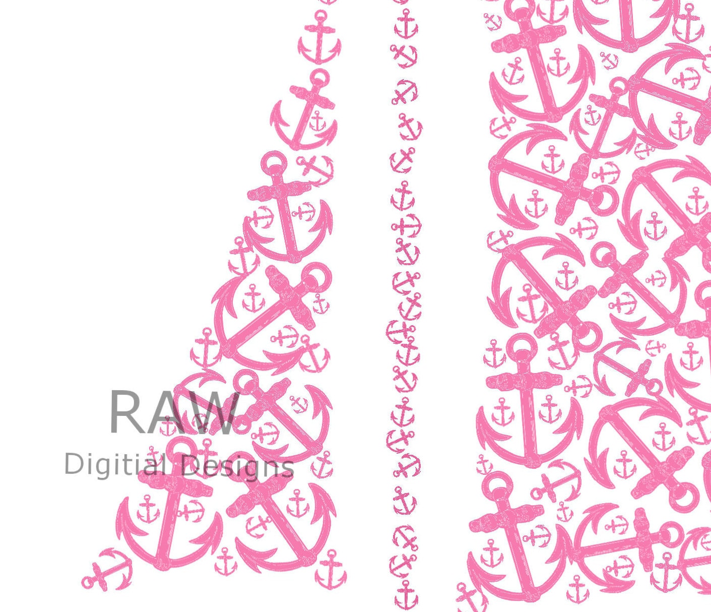 Printable Pink Nautical Wall Decor - Girls Nursery Baby Girl Bedroom ...