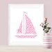 Printable Pink Nautical Wall Decor - Girls Nursery Baby Girl Bedroom ...