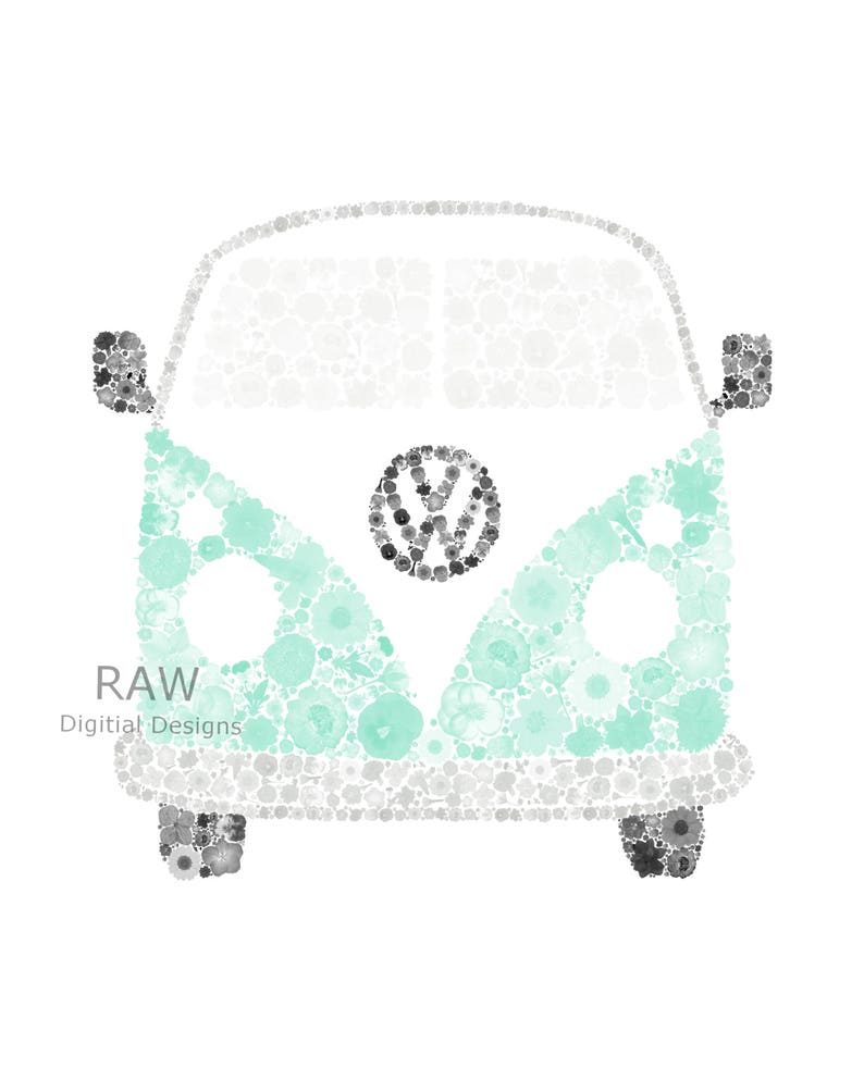 VW Bus Printable-travel Decor/vanlife Printable Art/boho Decor ...