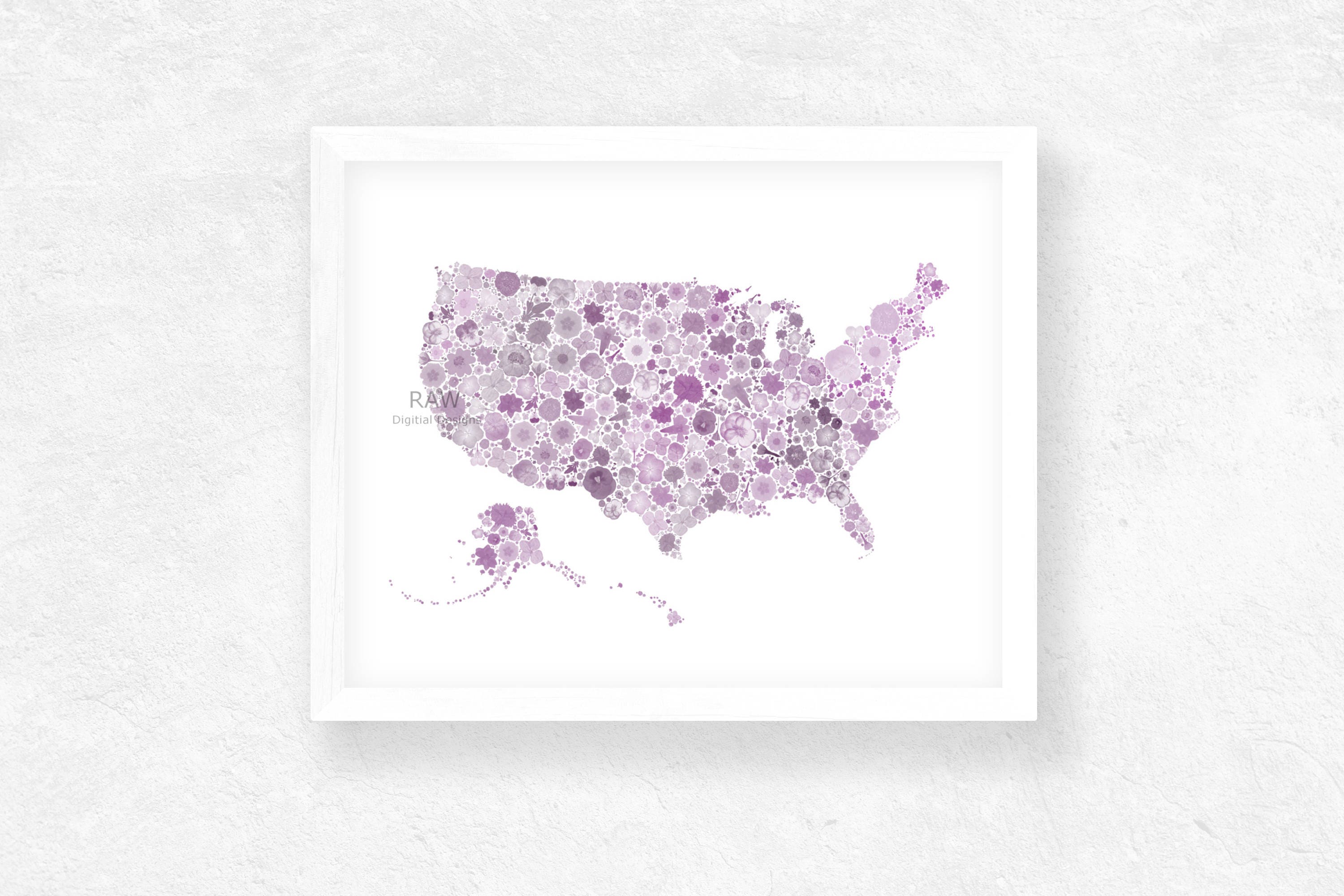 Artistic US Map- Living Room Printable Art, Office Printable Art - Etsy
