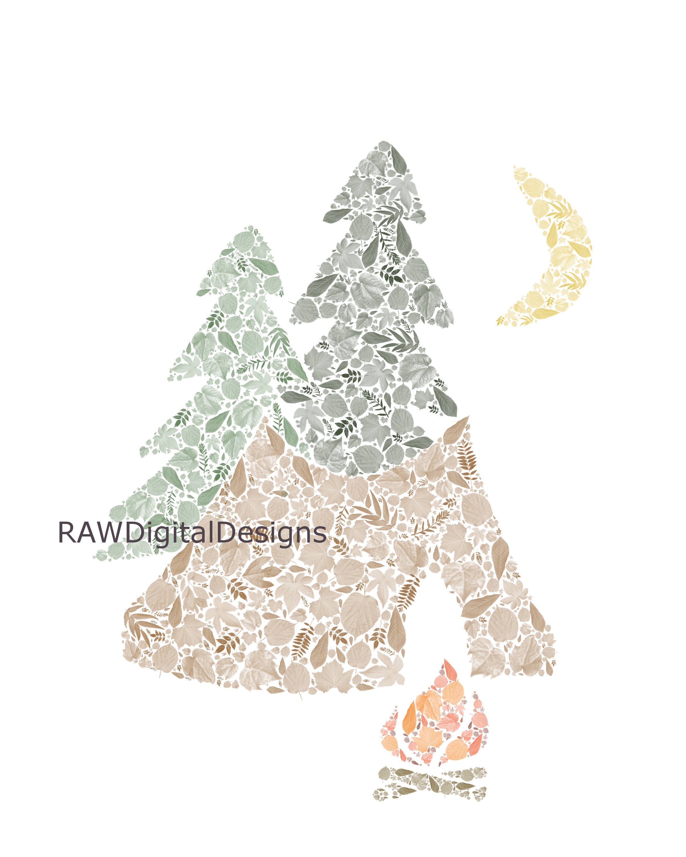 Camping Theme Printable Wall Art- Camping Wall Decor/outdoortheme Wall ...