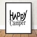 Happy Camper Printable-camper Theme Printable/outdoor Printable/camping ...