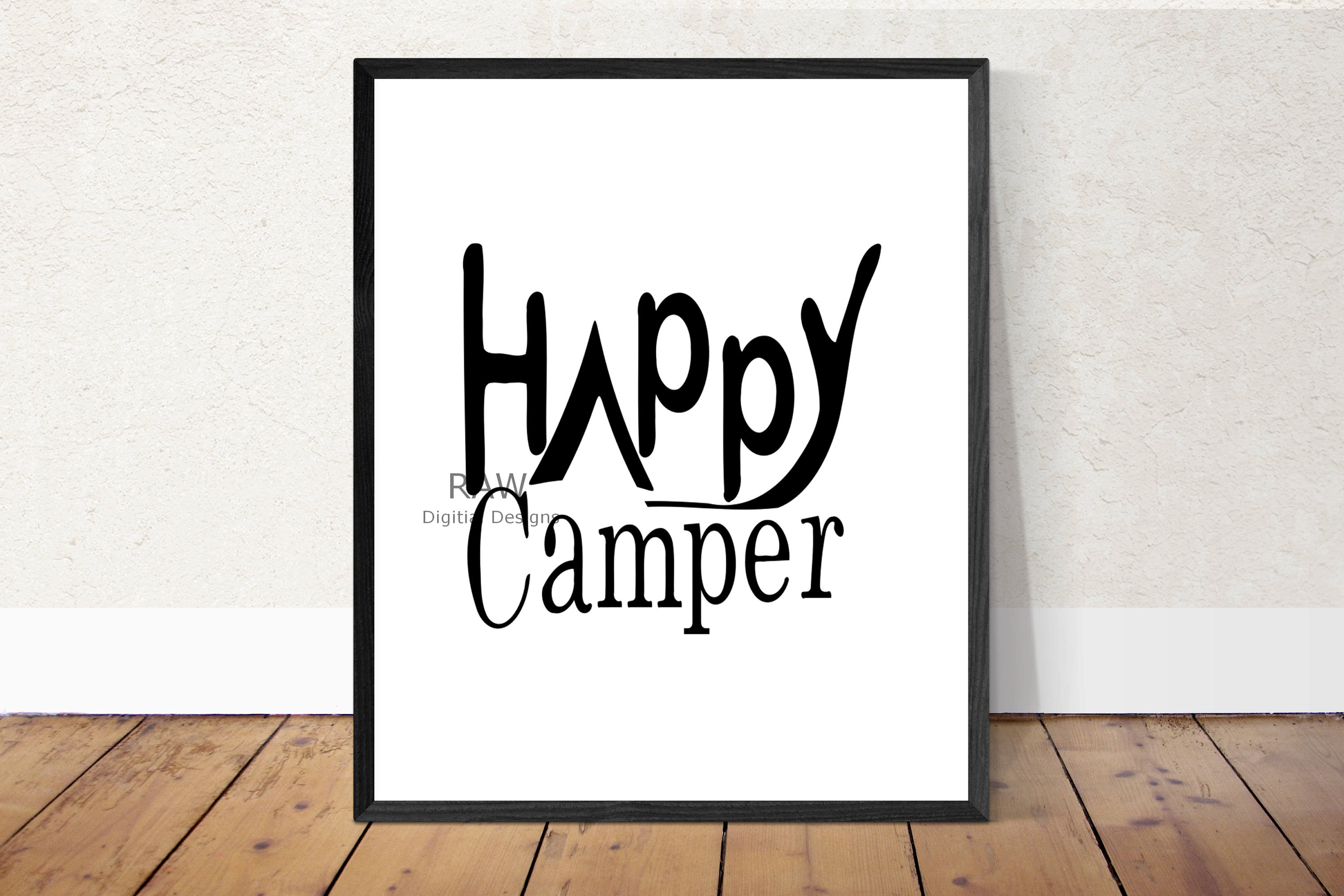 Happy Camper Printable-camper Theme Printable/outdoor Printable/camping ...