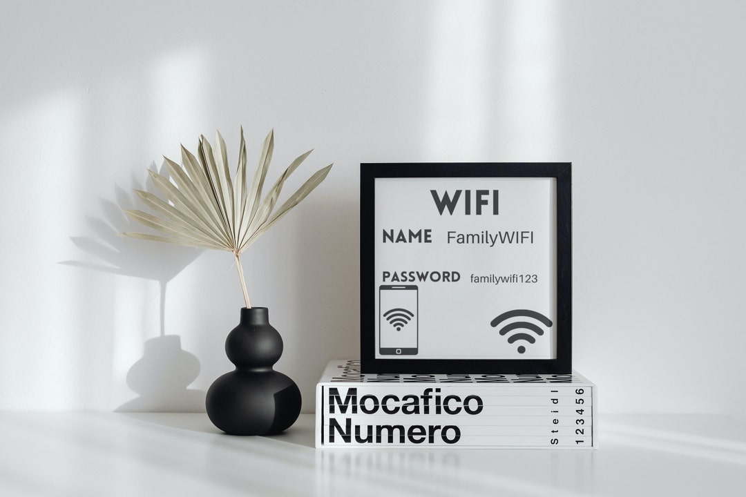 Minimalist Wi-fi Square Frame: Easy-to-use Digital Template for Stylish ...