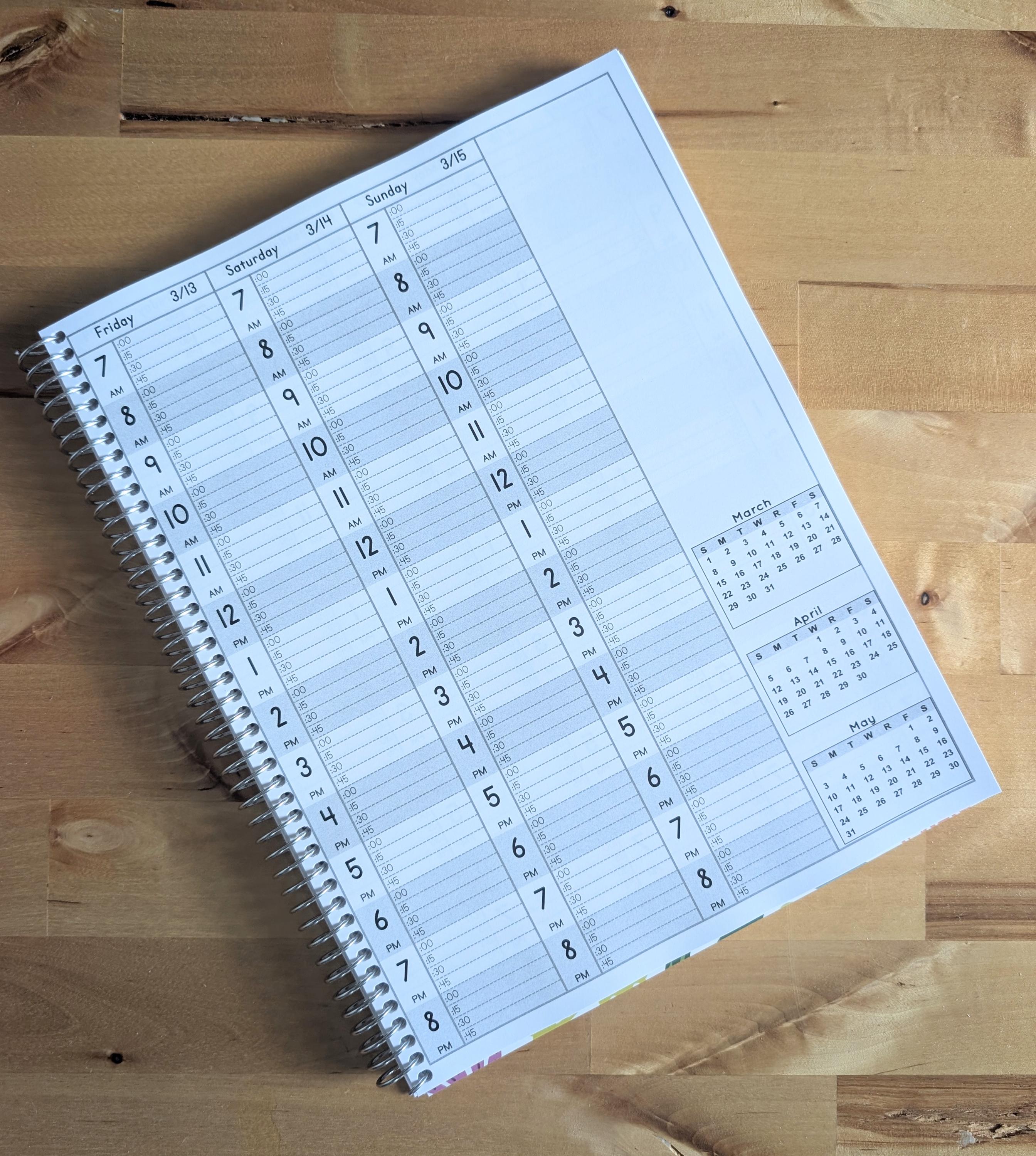 2026 Salon Appointment Book: Wildflowers Weekly Planner With Income ...