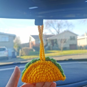 Taco Car Mirror Hanging Accessories for Women Teens Interior Rear View ...
