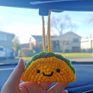 Taco Car Mirror Hanging Accessories for Women Teens Interior Rear View ...