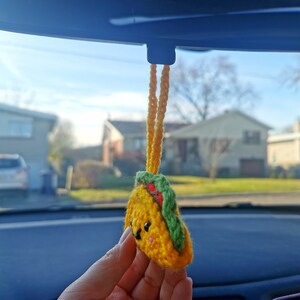 Taco Car Mirror Hanging Accessories for Women Teens Interior Rear View ...