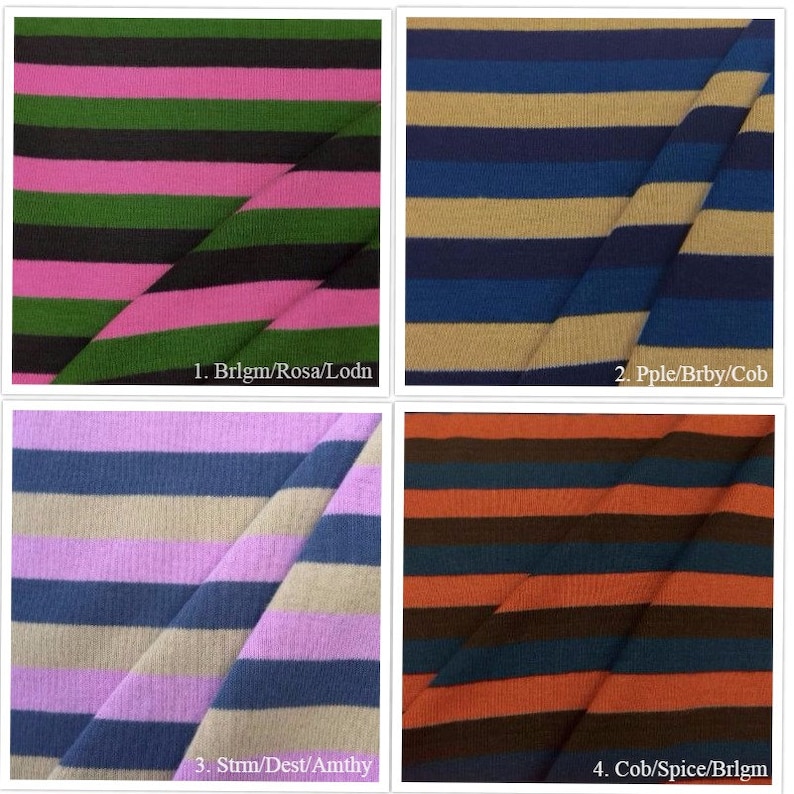 100% Cotton Stripe 1x1 Rib - Etsy