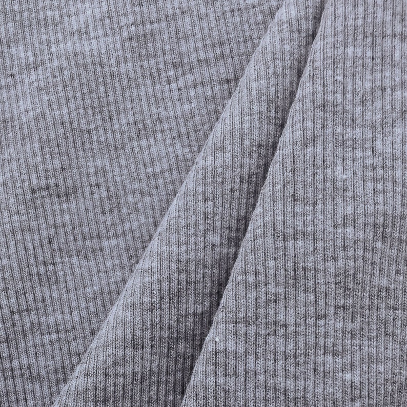 2x1 Heather Grey Cotton Rib | Etsy